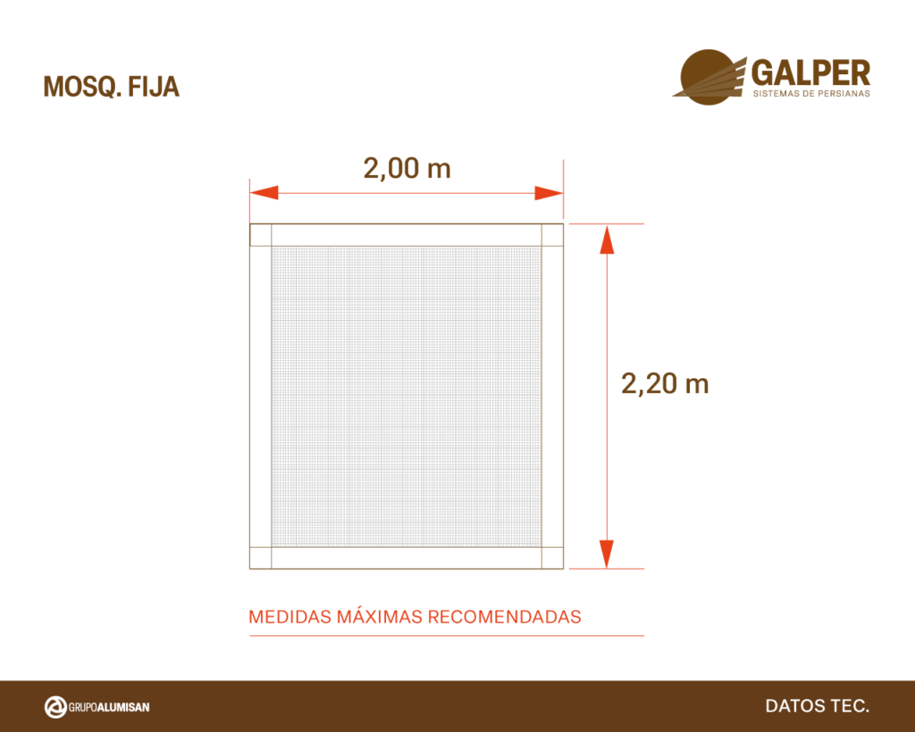 Mosquitera Fija - GALPER | GRUPO ALUMISAN