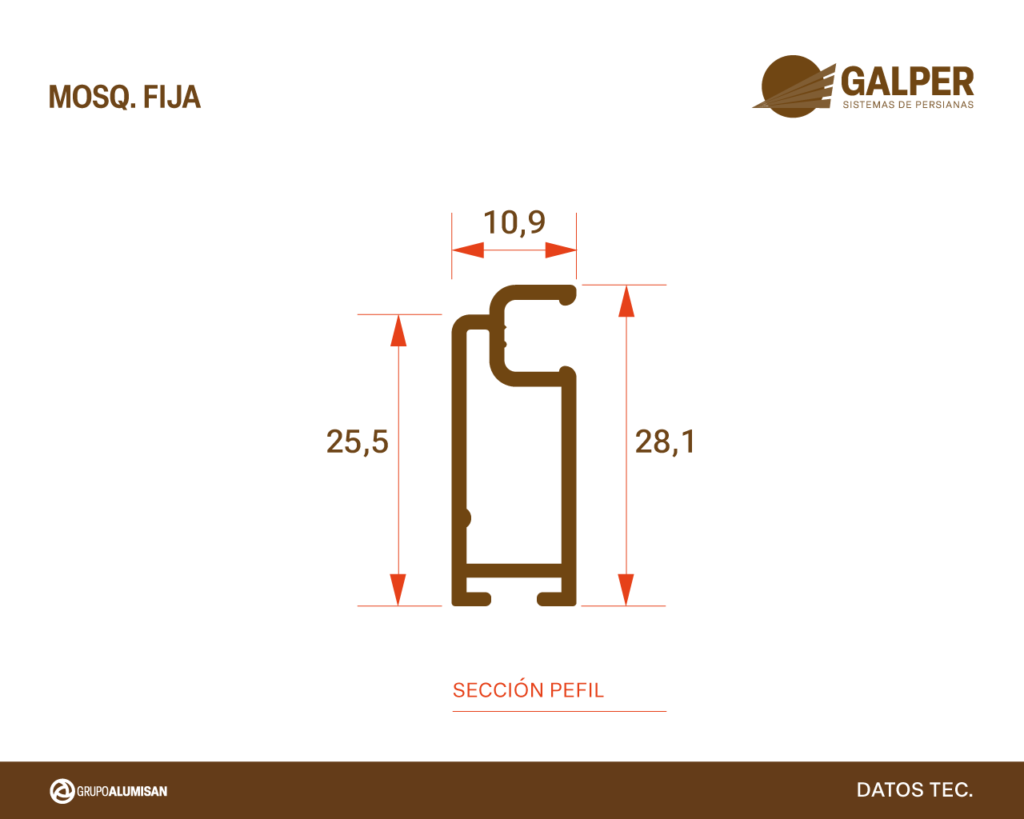 Mosquitera Fija - GALPER | GRUPO ALUMISAN