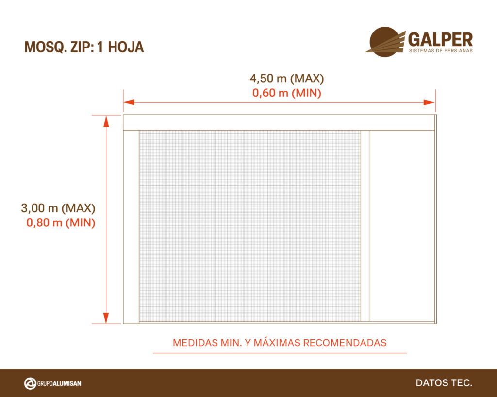 Mosquitera Zip - GALPER | GRUPO ALUMISAN