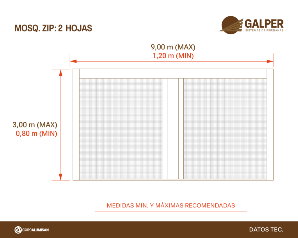 Mosquitera Zip - GALPER | GRUPO ALUMISAN