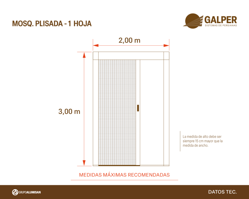 Mosquitera Plisada - GALPER | GRUPO ALUMISAN