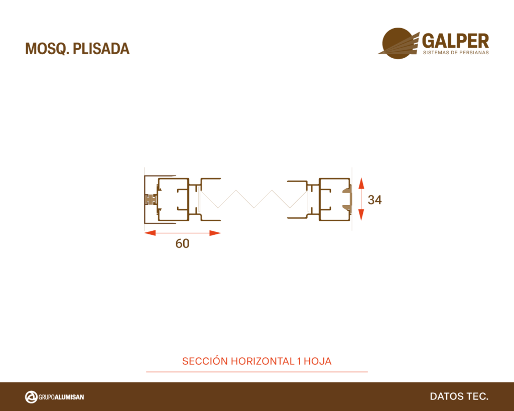 Mosquitera Plisada - GALPER | GRUPO ALUMISAN